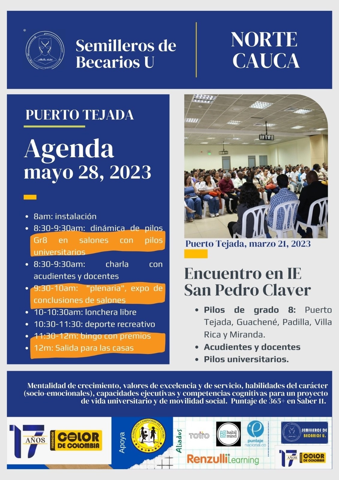 Con acudientes, encuentro del Semillero de Becarios U del norte del ...