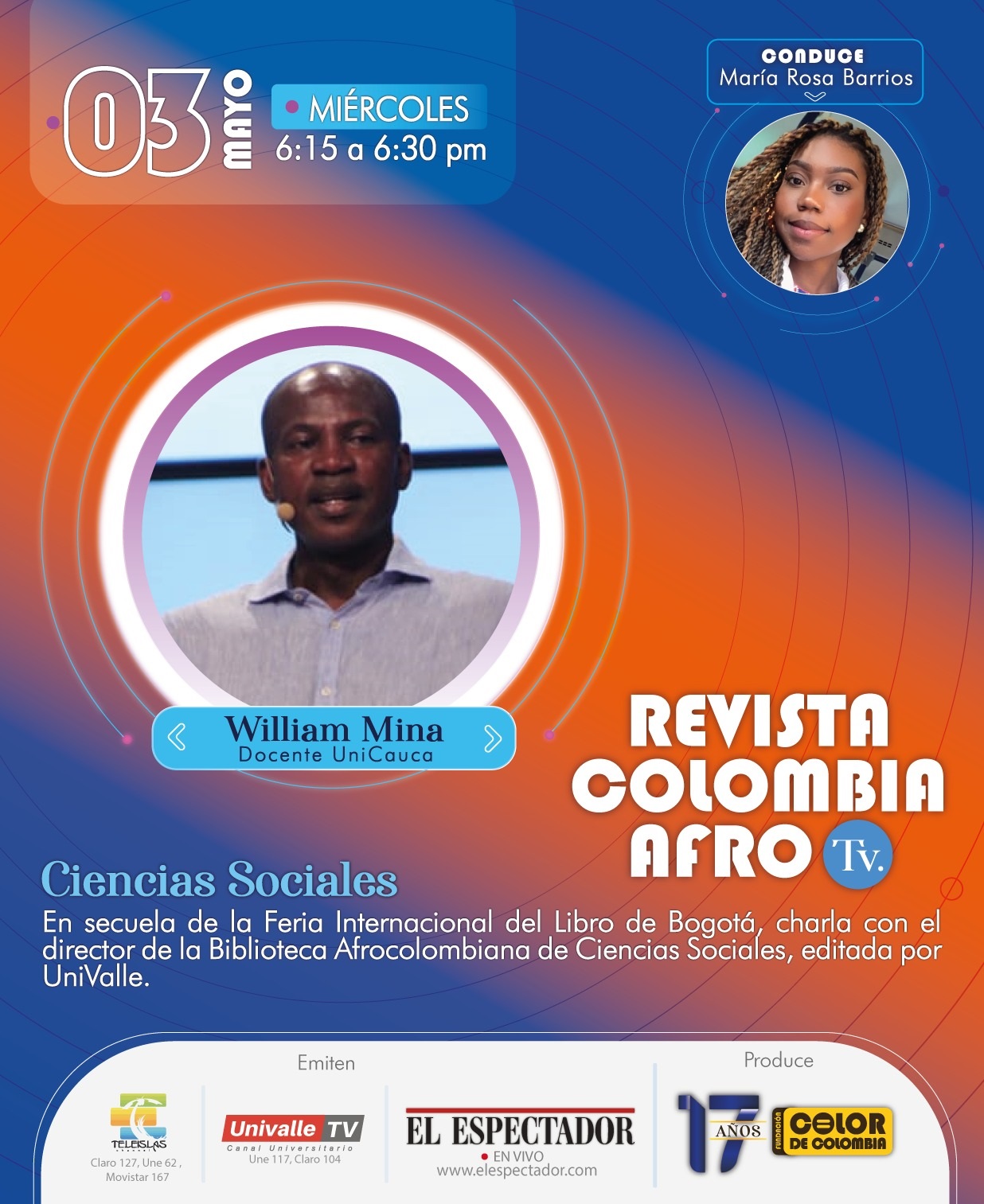 Académico William Mina en vivo por El Espectador en «Revista Colombia ...